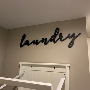 Laundry Word Cutout Wooden Letters Laundry Sign - Etsy