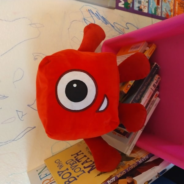 Numberblock One Stuffy, High Quality Plush, 6-in Cube, Fully Sewn ...