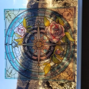 Dandelion Stained Glass Window Cling Dandelion Window Film Suncatcher ...