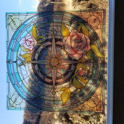 Tree of Life Stained Glass Window Cling Tree of Life Faux Stained Glass ...