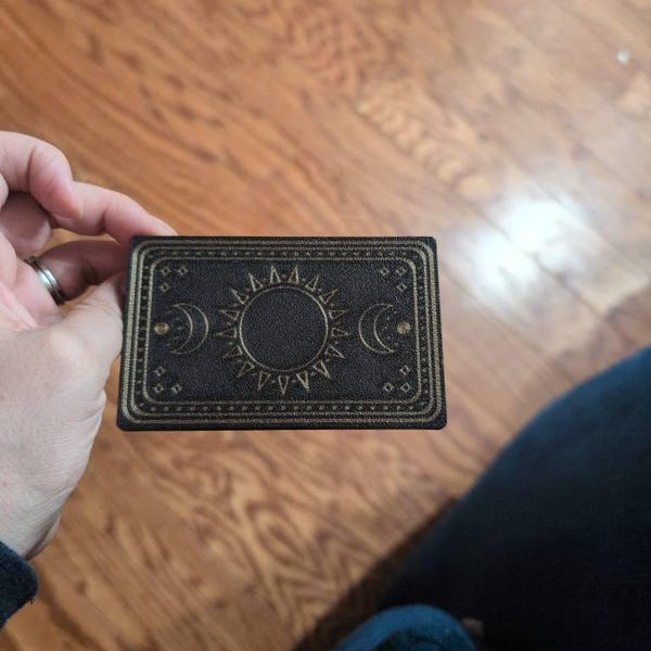 Black and Gold Celestial Birth Control Case, Custom Pill Pack Holder ...