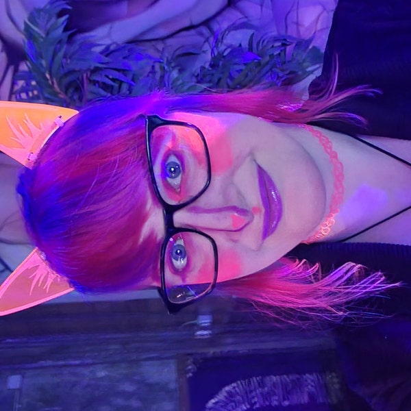 Cyberpunk/rave Cat Ears/5 Colors-fluorescent Neon Acrylic/glows in ...