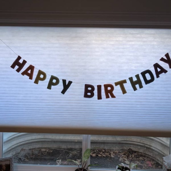 Happy Birthday Banner, Felt Birthday Banner, Reusable Birthday Banner ...