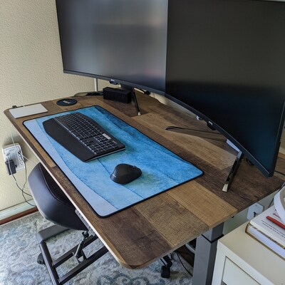 Turquoise Desk Mat, Office Desk Accessories, Computer Desk Mat, Large ...