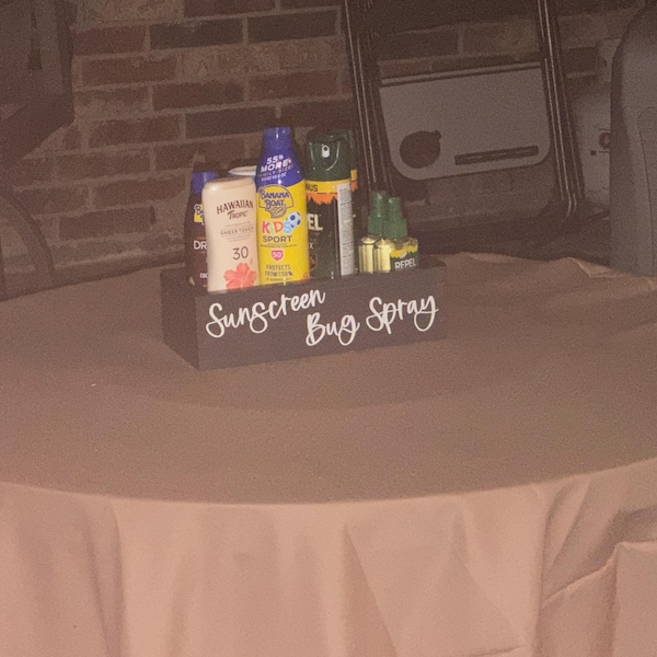 Customizable Patio Storage Box, Outdoor Sunscreen or Bug Spray Storage ...