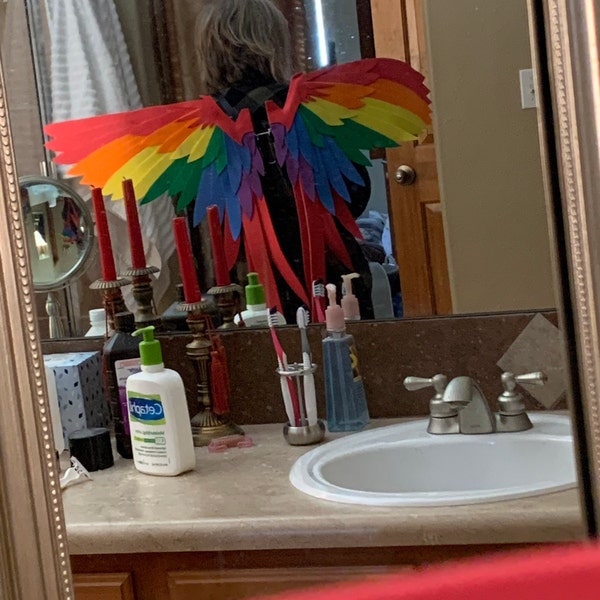 Realistic Rainbow Tailed Bird Cosplay Wings - Etsy