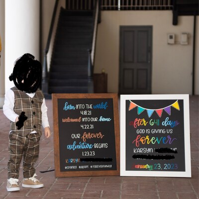 Hand Painted Adoption Sign, Adoption Day Sign for Photos, Custom ...
