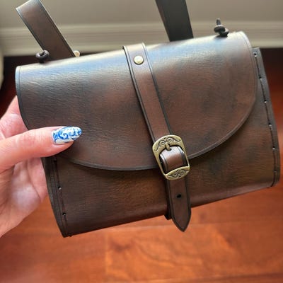 Leather Scroll Case for LARP, Document Tube for Cosplay, Medieval ...