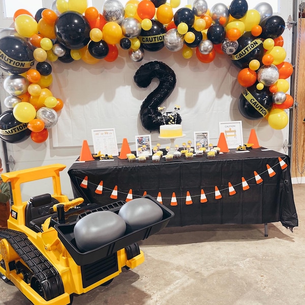 Construction Balloon Garland Kit | Construction Balloon Arch | Shades ...