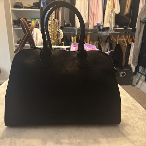 Elegant Top Handle Purse Premium Womens Suede Leather Tote Bag Luxury ...