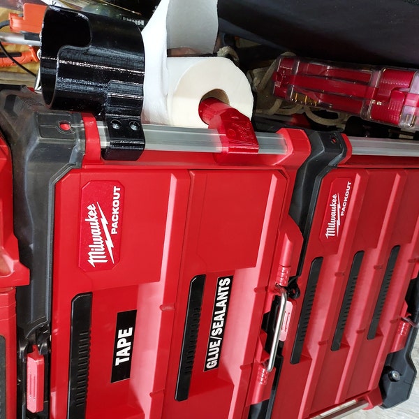 Side Mount Shop or Paper Towel Holder for Milwaukee Packout Toolboxes ...