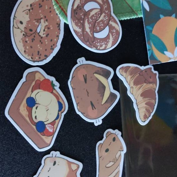 Bread Cat Sticker Set | Cute Cat Sticker Waterproof Durable Stickers ...