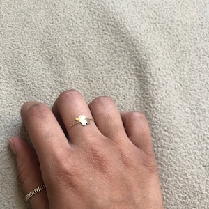 Triangle Chain Ring 18k Gold Pen Triangle Gift Friend Mom | Etsy