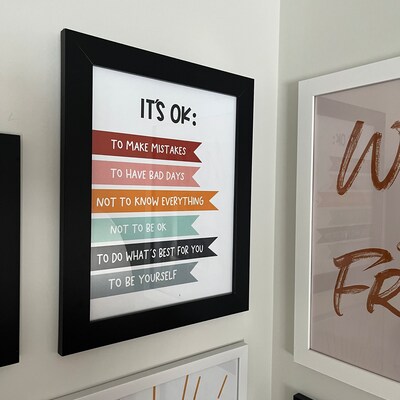 Its OK Not to Be OK Kids Prints, Motivational Quote Digital Poster ...