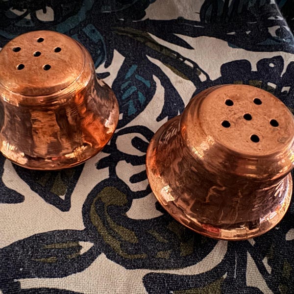 Hammered Copper Bowl With Legs (set of 3) Oxidized Copper, Utility Bowl ...