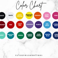 Editable Cricut Vinyl Color Chart, Permanent Vinyl Color Chart Editable ...