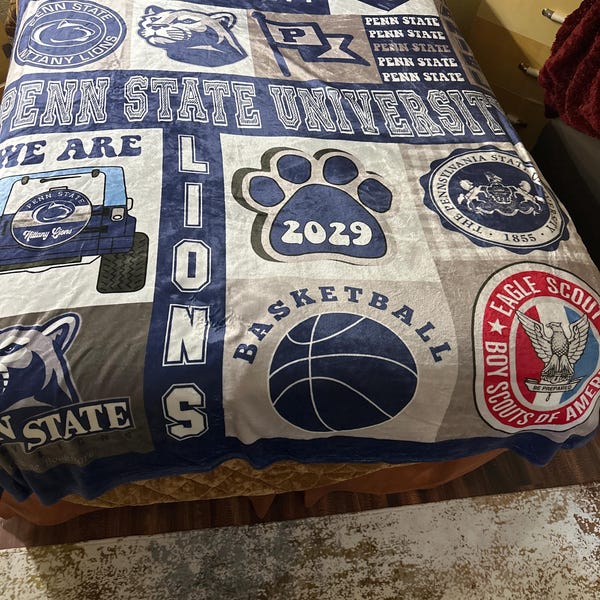 Custom College Blanket Personalized Fleece Blanket Photo Patchwork Dorm ...