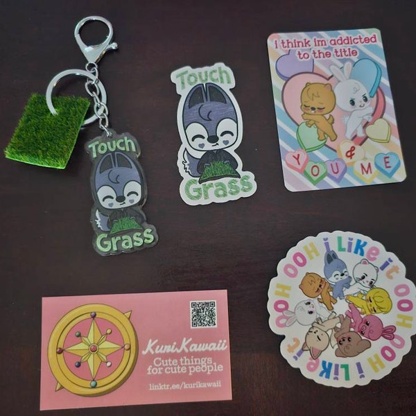 Sticker - Wolf Chan Touch Grass (stray Kids Kpop) - Etsy