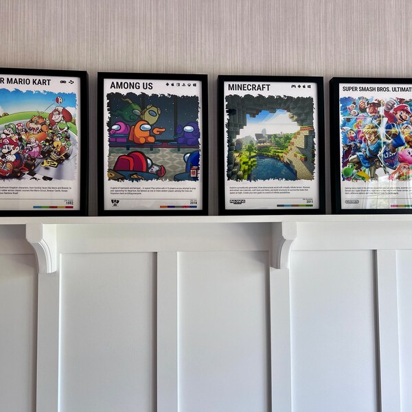 Super Mario Kart 1992 SNES Poster Video Game Art Print Gaming Gift A5 ...