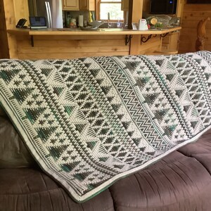 Berber Afghan Overlay Mosaic Crochet PATTERN ONLY Digital - Etsy