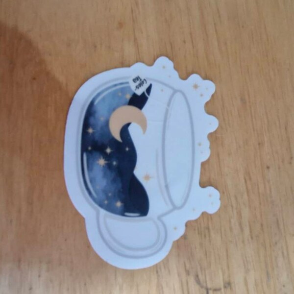 Celes-tea Celestial Tea Cup Waterproof Sticker | Galaxy Kindle and ...