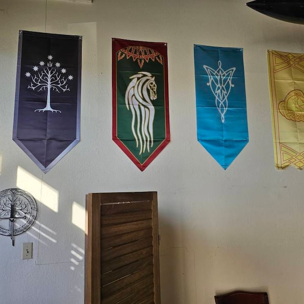 LOTR Gondor Pennant Flag | High Quality Materials | Size: 50x120 Cm - Etsy