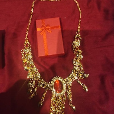 24K Gold Plated Arabic Set Earrings Necklace Layers Iraqi Dubai Gold ...