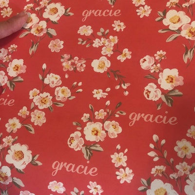 Vintage Chinoiserie Wrapping Paper With Oriental Bird, Dainty Blue ...