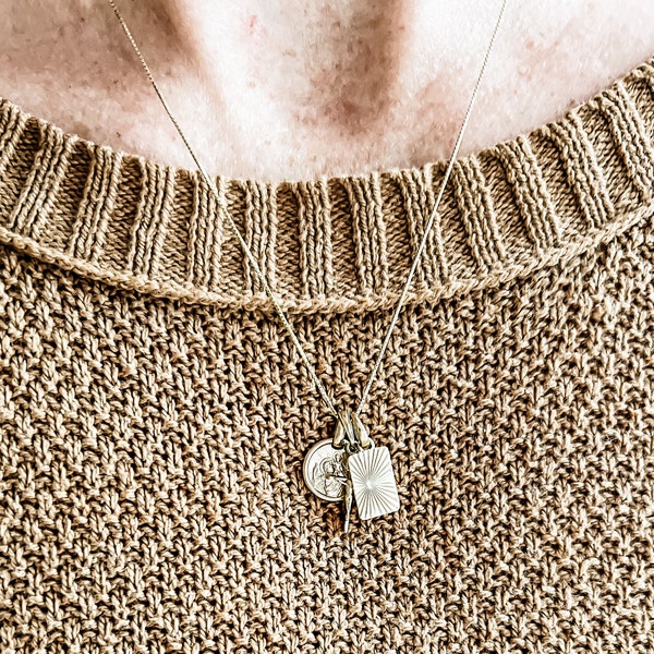Rectangle Solid Gold Pendant Necklace 14k Gold Sun Pendant With 3mm ...