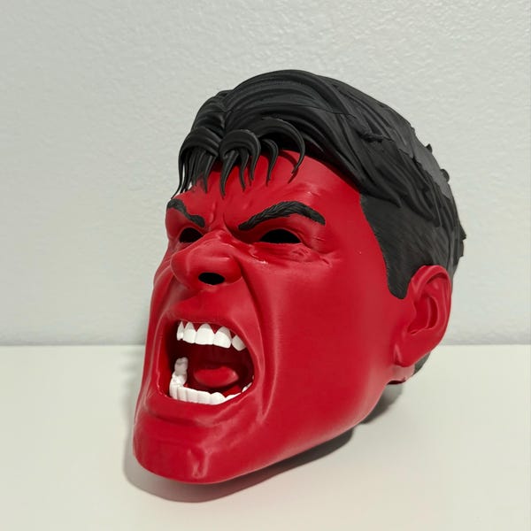 3D Printed Red Hulk Mask: Cosplay Superhero Costume - Etsy