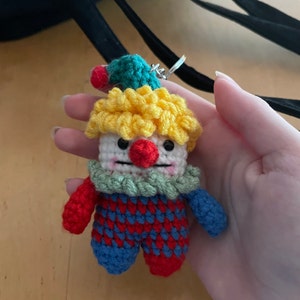 Clown Crochet Keychain, Cute Clown Keychain, Fun Gifts, Cute Gifts ...