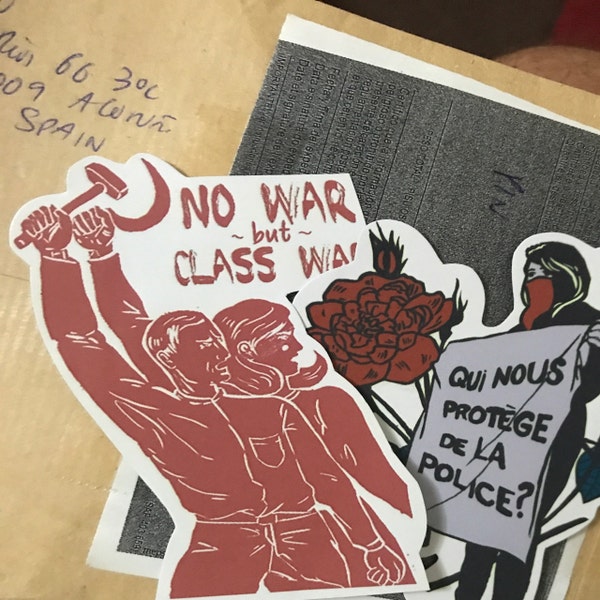 No War but Class War Antifascist Sticker Model 1 - Etsy