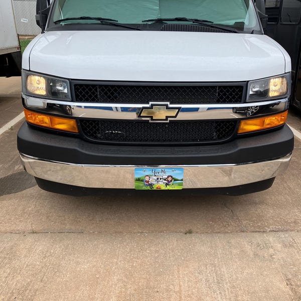 Custom License Plate for Camping Couple, Personalized Vanity Plate ...