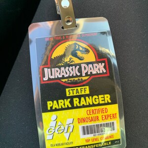 Jurassic Park / World Ranger ID Badge Name Tag Prop for - Etsy