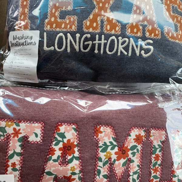 Custom College Initials Mascot Embroidered Sweatshirt, College Pride ...