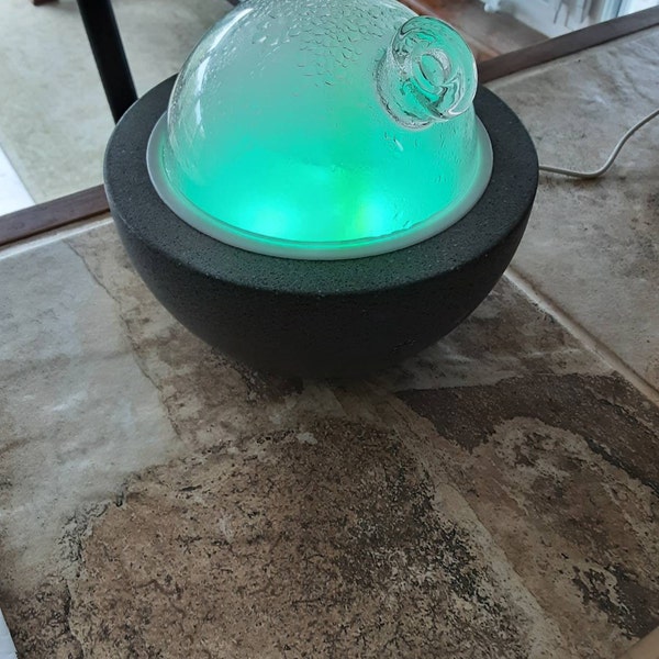 Black Ash Luna | Glass Dome & Speckled Concrete Diffuser | Essential ...
