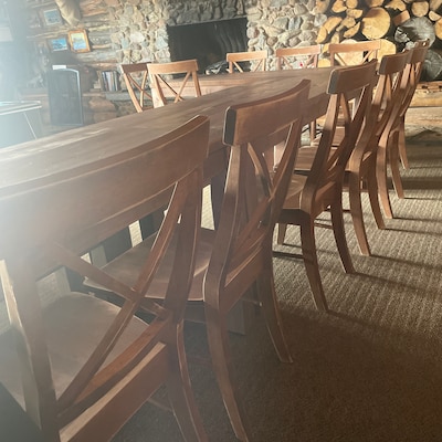 RUSTIC CHAIRS FOUR Beautiful Rustic Wood Malaysian Oak Solid Wood X ...