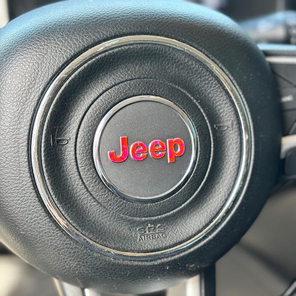 Holographic Crystal Jeep Emblem Sticker Decal, Wrangler JK, TJ, JL ...