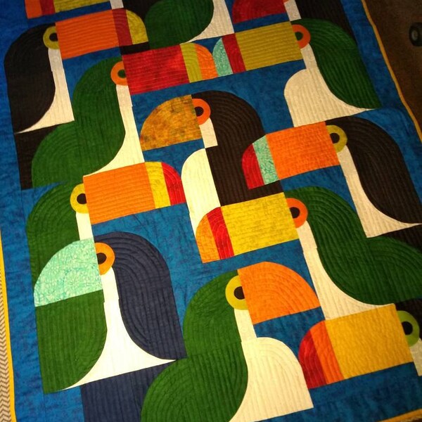 Toucan Quilt - Big Billz, Size: 51" X 66" - Baby or Throw - Quilt ...