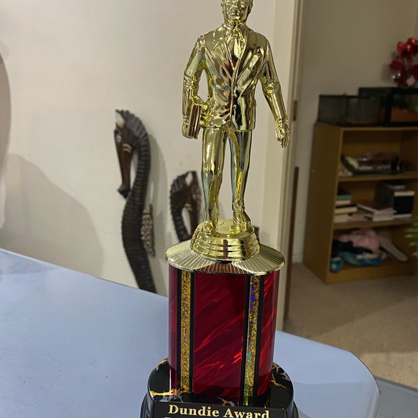 Dundie Award Trophy the Office TV Show. Salesman Trophy. Free Engraving ...