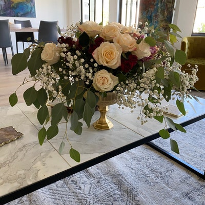 Gold Compote Vase Pedestal Vase Gold Compote Vases Wedding Vase Gold ...