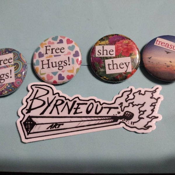 Handmade Collage Pin: 3-PACK CUSTOM ORDER - Etsy