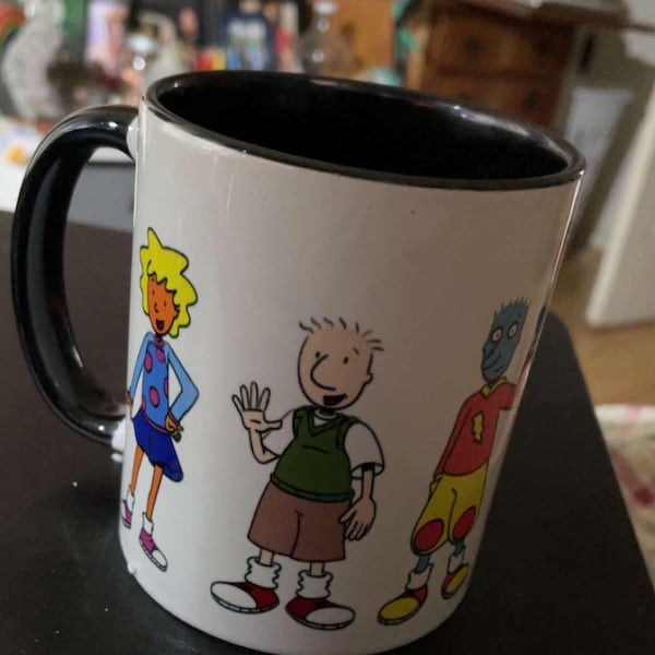 Mug, Retro 90s Doug Cartoon Characters, Vintage Coffee Cup, Tea Mug ...