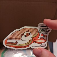 Durian Grumpy Cat Pin // Mangosteen Grumpy Cat Pin // Silly Cat Head ...