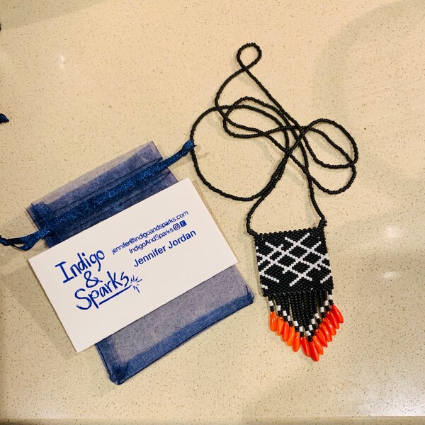 Beaded Amulet Bag Pattern, Springtime Sunshine Pattern, Peyote Stitch ...