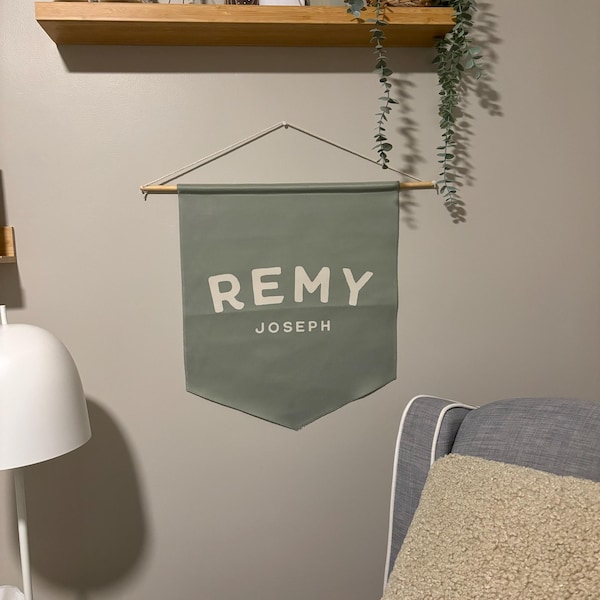 Custom Name Banner | Custom Pennant | Personalized Name Wall Banner ...