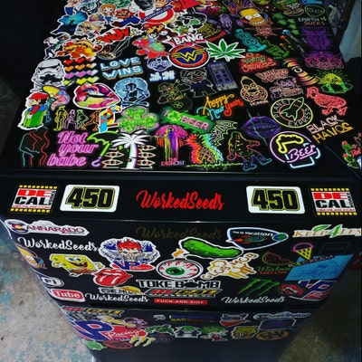 75 Neon Style Stickers Sheet Pack - Etsy