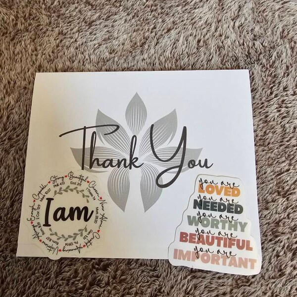 I Am Sticker, Affirmation Stickers, Clear Laptop Sticker, Water Bottle ...