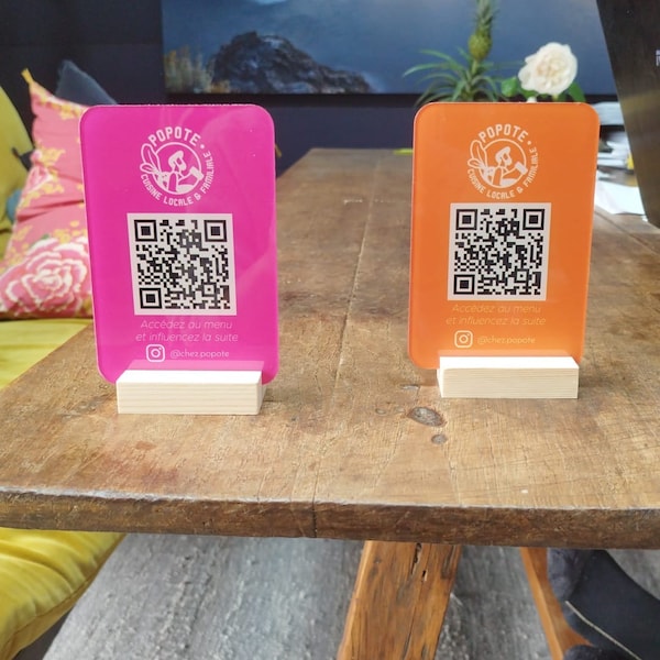 Social Media QR Code Sign: Salon & Beauty Acrylic Display - Etsy