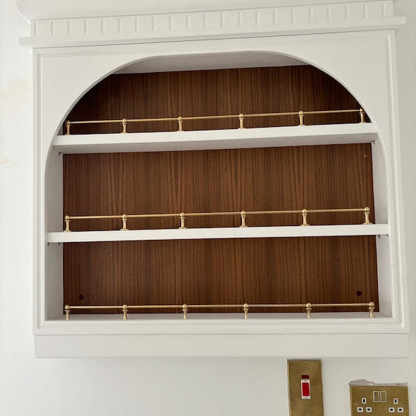 Polished Brass Gallery Rail | Kitchen Fiddle Tipping Shelf Rail Solid ...